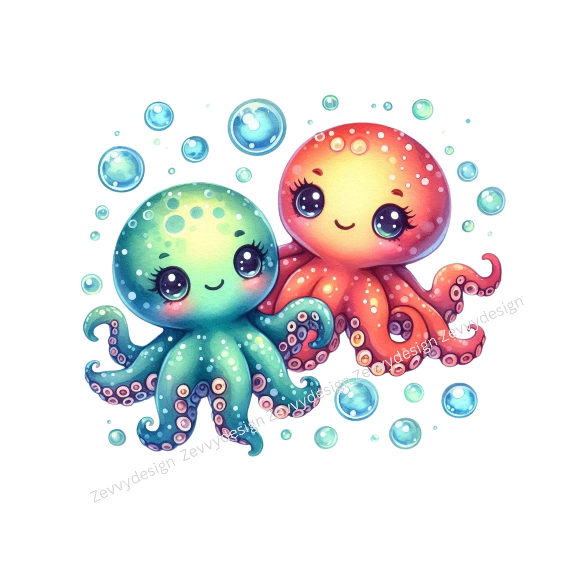 10 Colorful Sea Animals Bundle, High Quality Jpgs, Digital Download ...