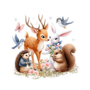 Bundle of Ten Woodland Animals, Digital Download, Clipart, Jpg, High ...
