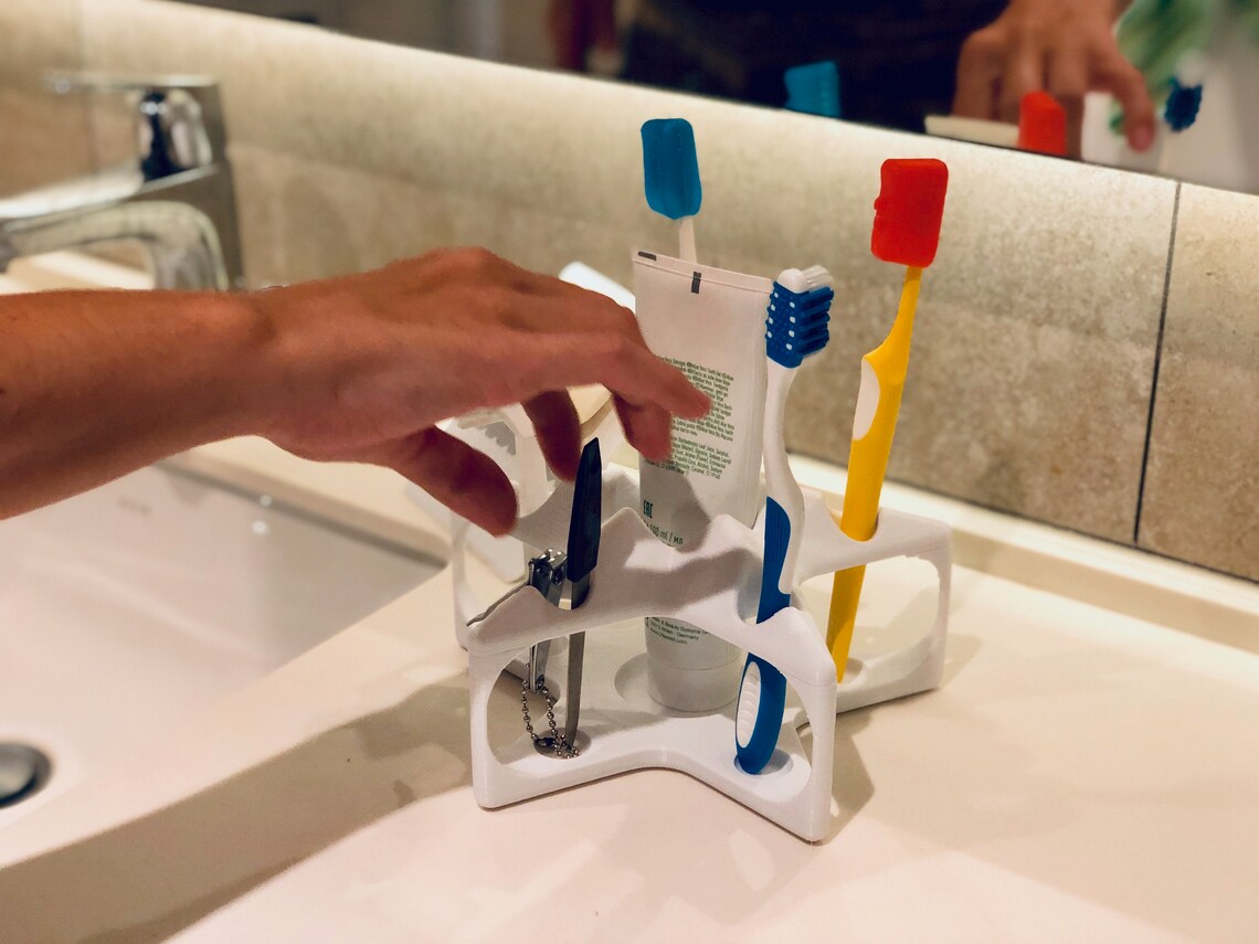 Star Shaped Toothpaste Toothbrush Holder 3D Printed Custom - Etsy