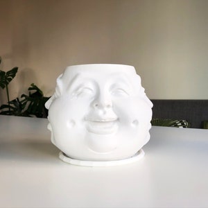 3D Printed Four Faces Buddha Planter: Yoga Meditation Decor - Etsy