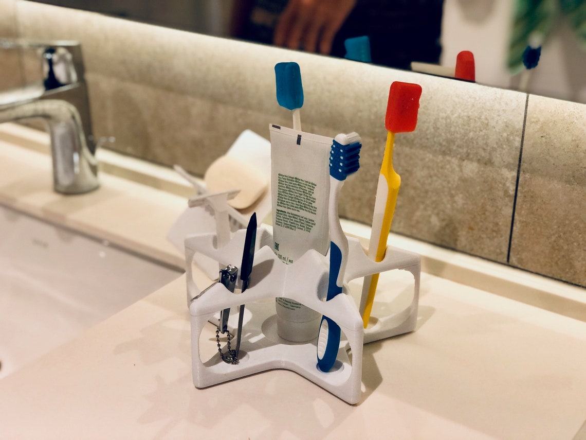 Star Shaped Toothpaste Toothbrush Holder 3D Printed Custom - Etsy