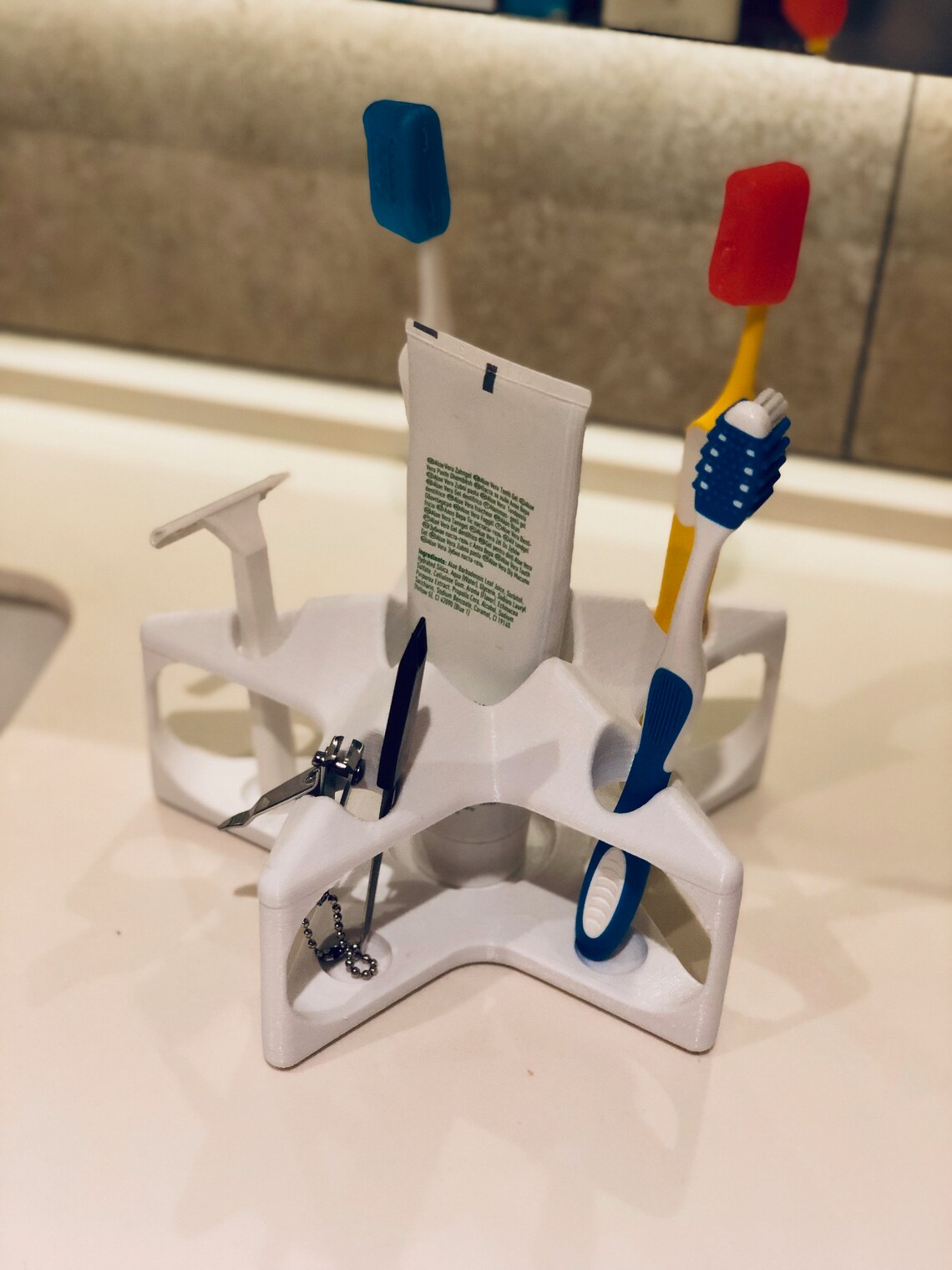 Star Shaped Toothpaste Toothbrush Holder 3D Printed Custom - Etsy