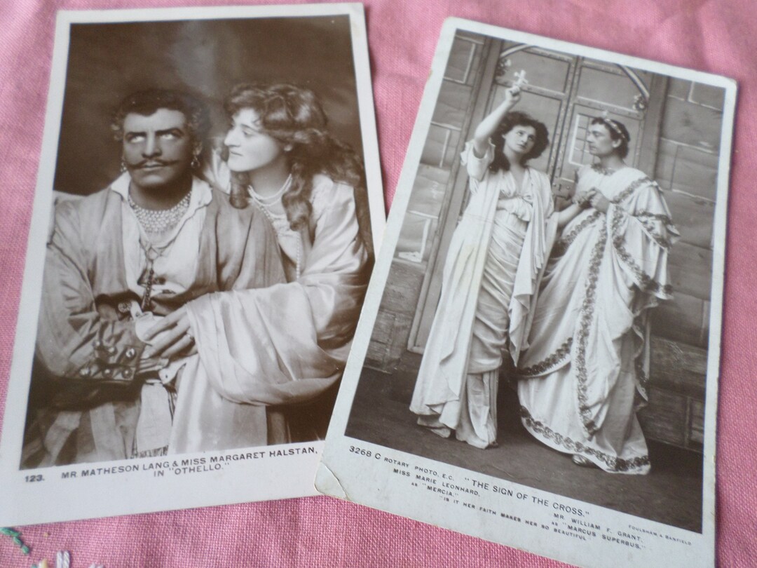 2 Vintage Postcards Featuring Actor and Actresses Matheson - Etsy