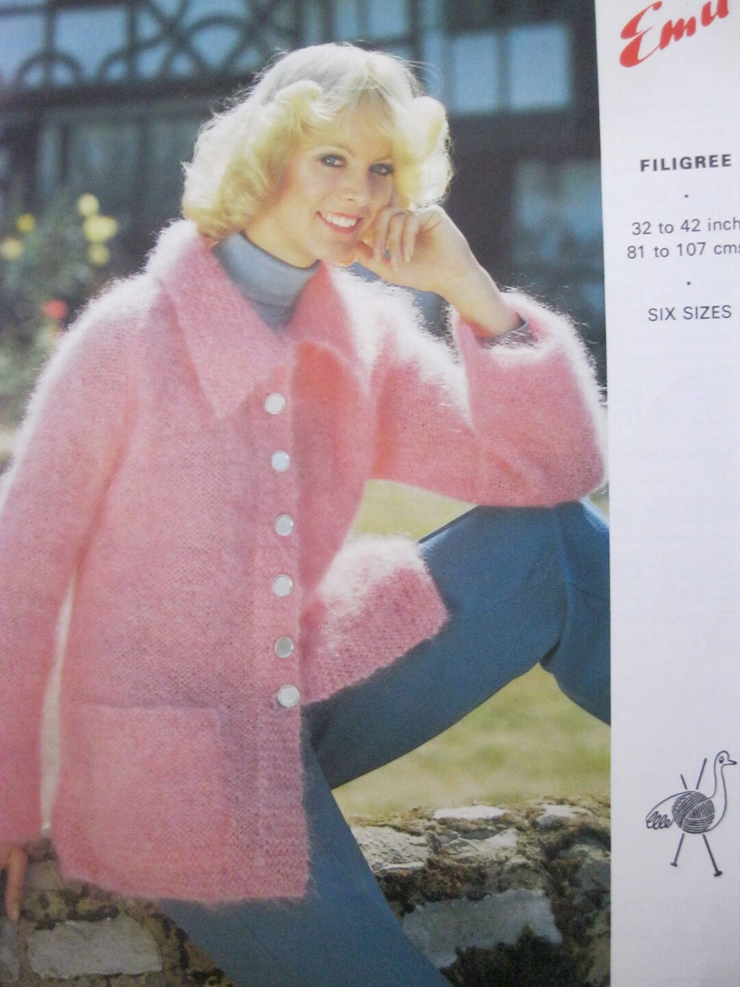 Vintage Emu Knitting Pattern 3189 Ladies Filigree Jacket With - Etsy
