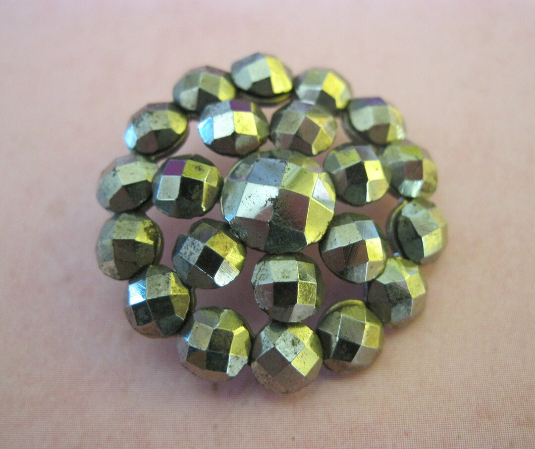 Antique Cut Steel Button With Loop Shank 1 Dia Collectable Ideal Gift ...