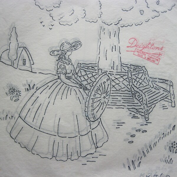 Crinoline Lady Embroidery - Etsy