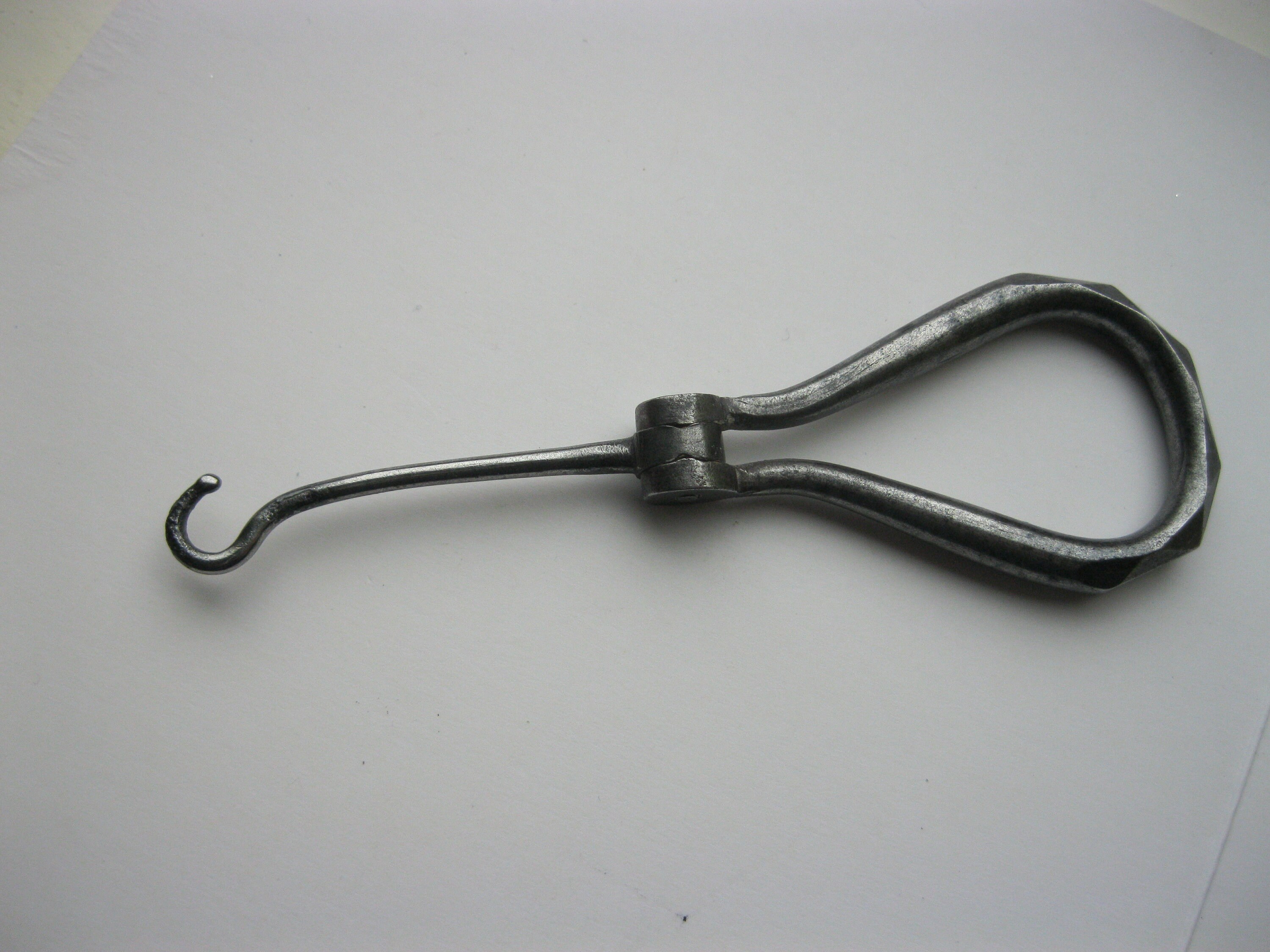Antique Chunky Folding Steel Button Hook With Faceted Handle Closed 2.1 ...