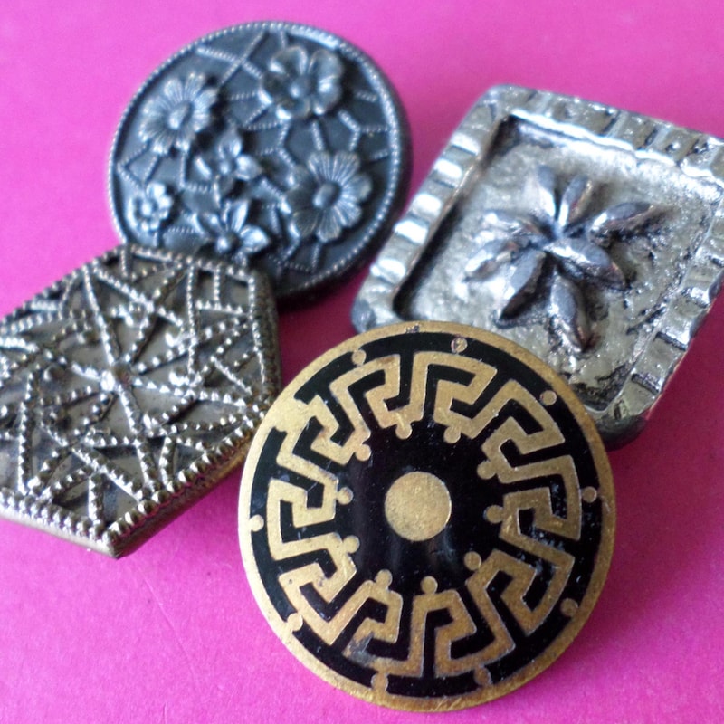 Metal Mirror Buttons - Etsy