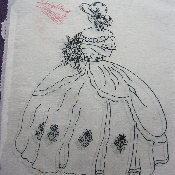 Crinoline Lady Embroidery - Etsy