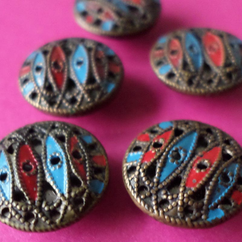 Metal Mirror Buttons - Etsy