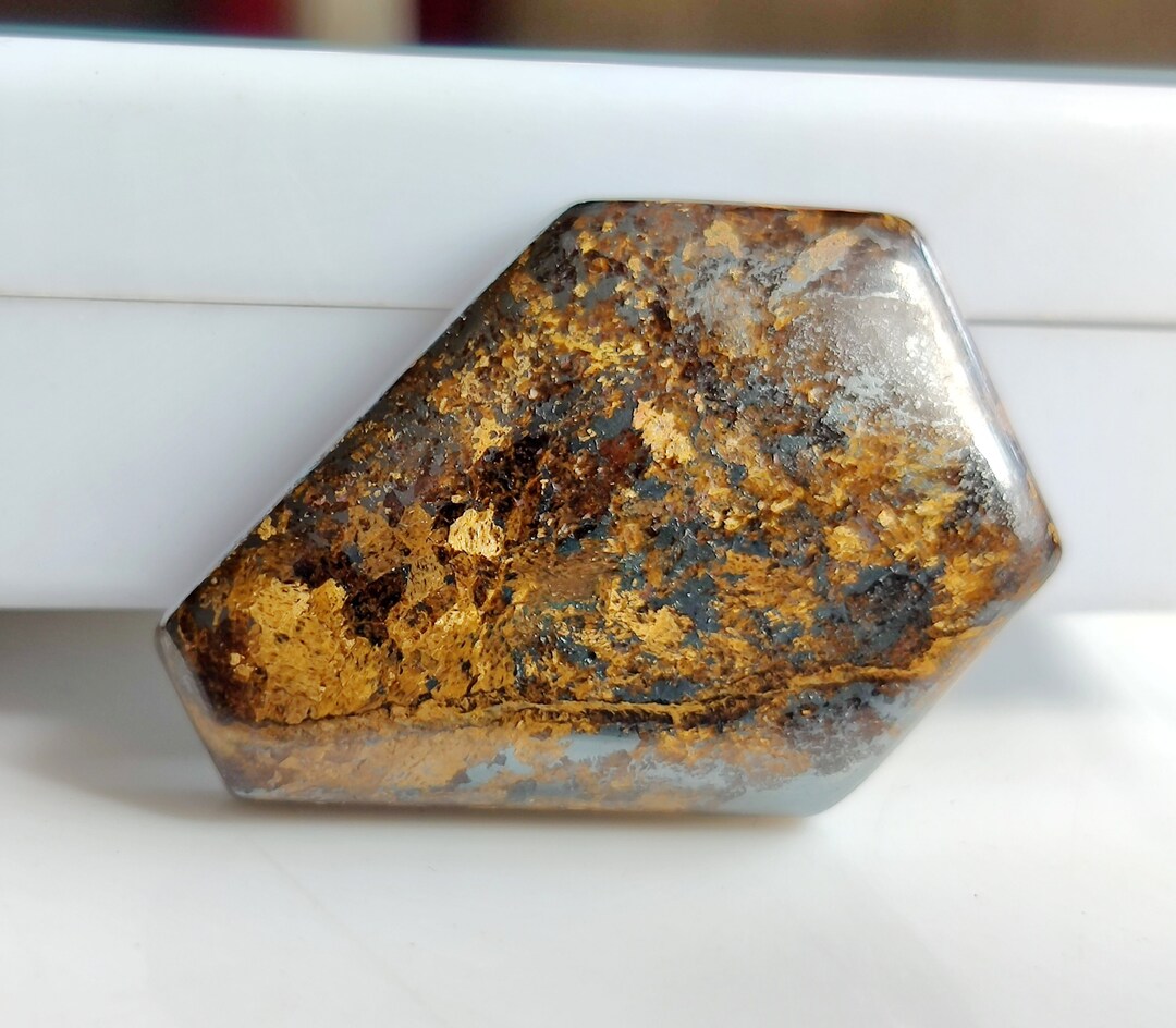 NATURAL BROWN JADE Gemstone 49ct Brown Jade Cabochon Fancy Shape ...