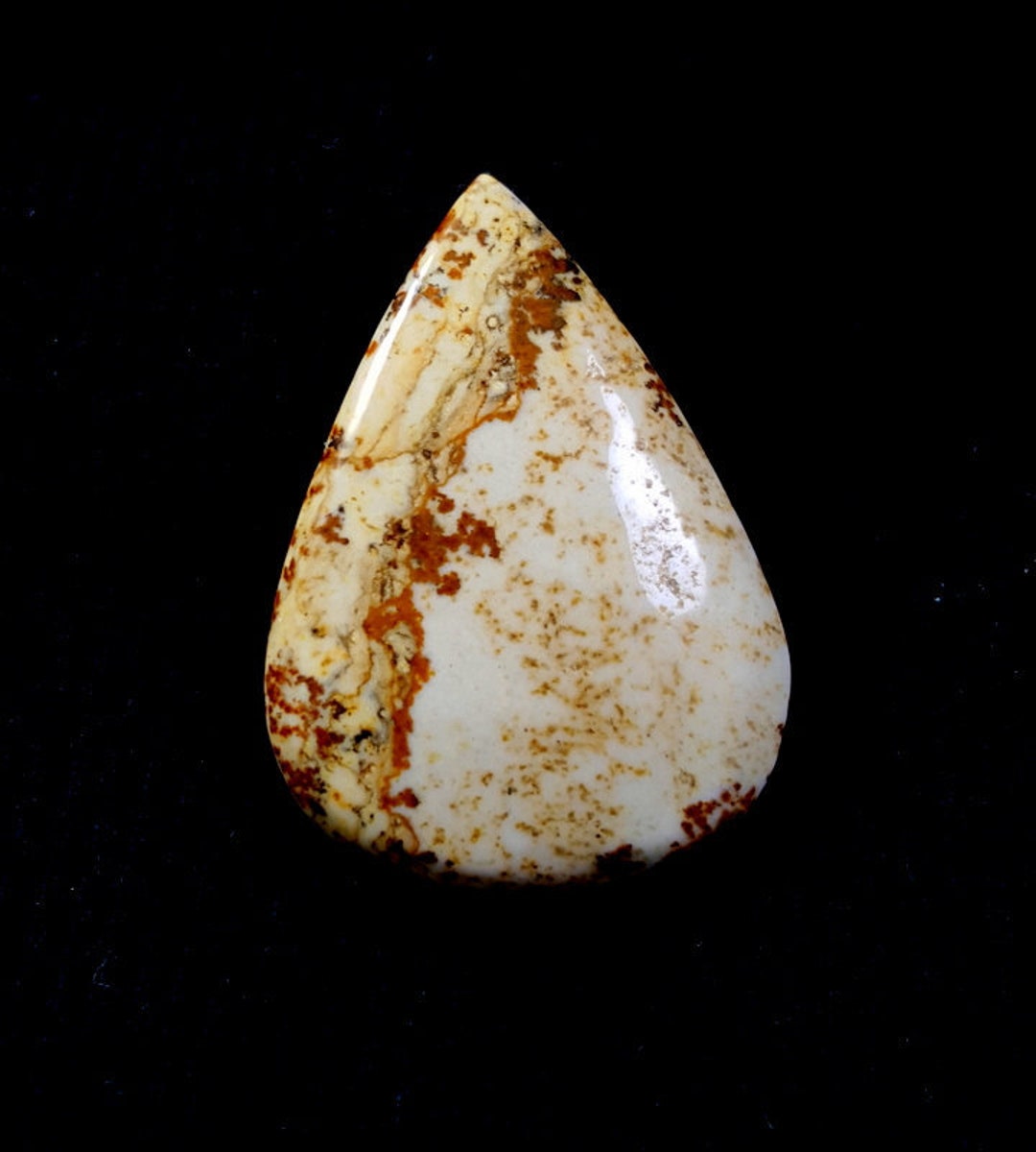PICTURE JASPER GEMSTONE Smooth Cabochon 7.25ct Natural Picture Jasper ...