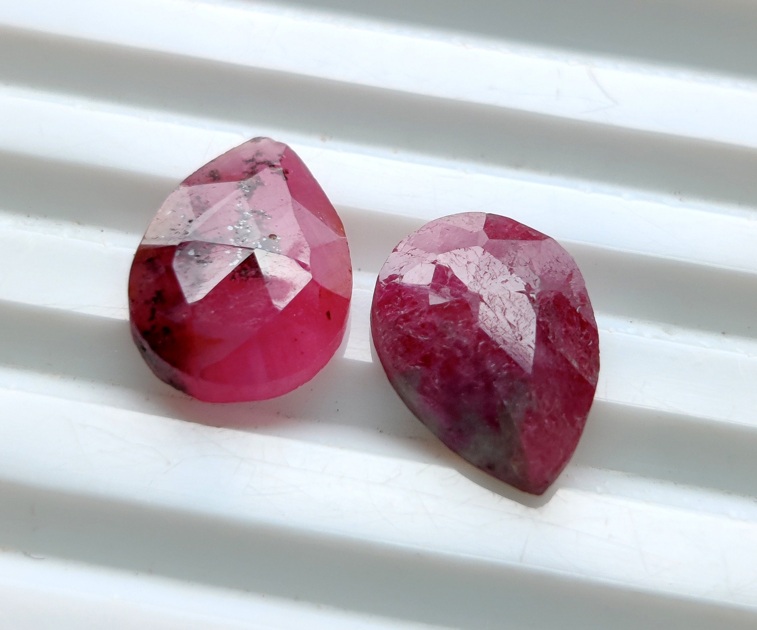 SAPPHIRE ROSE CUT Faceted Loose Gemstone 3.45ct Good Quality Natural ...