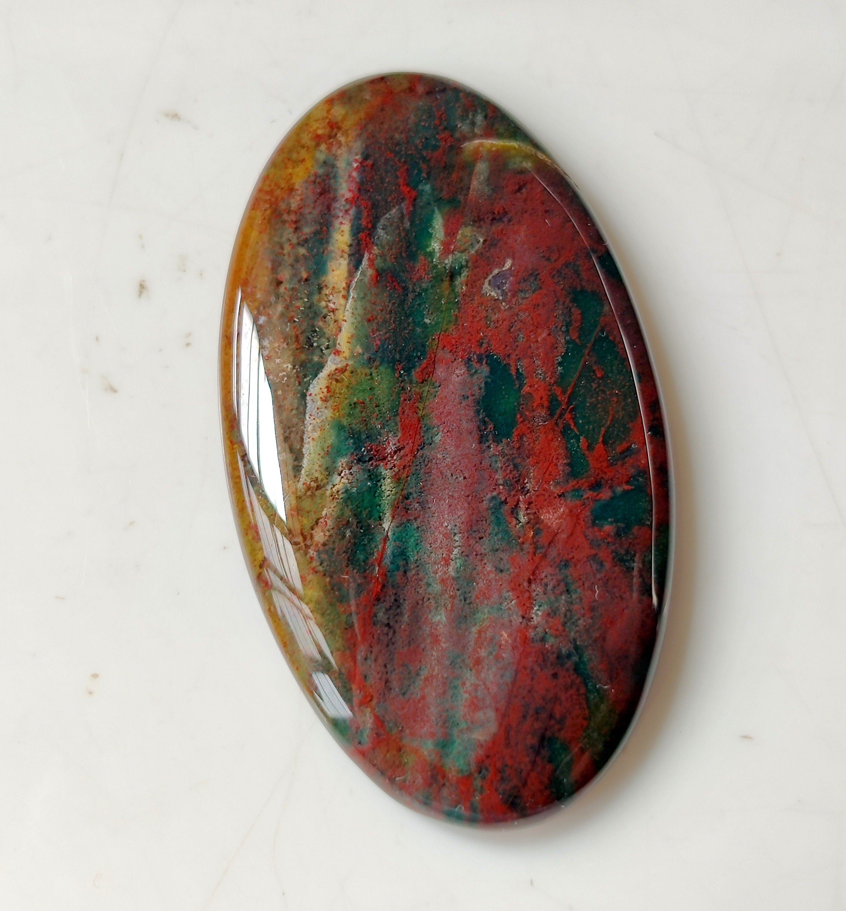 BLUTSTEIN CABOCHON EDELSTEIN 82CT Hochwertiger natürlicher | Etsy