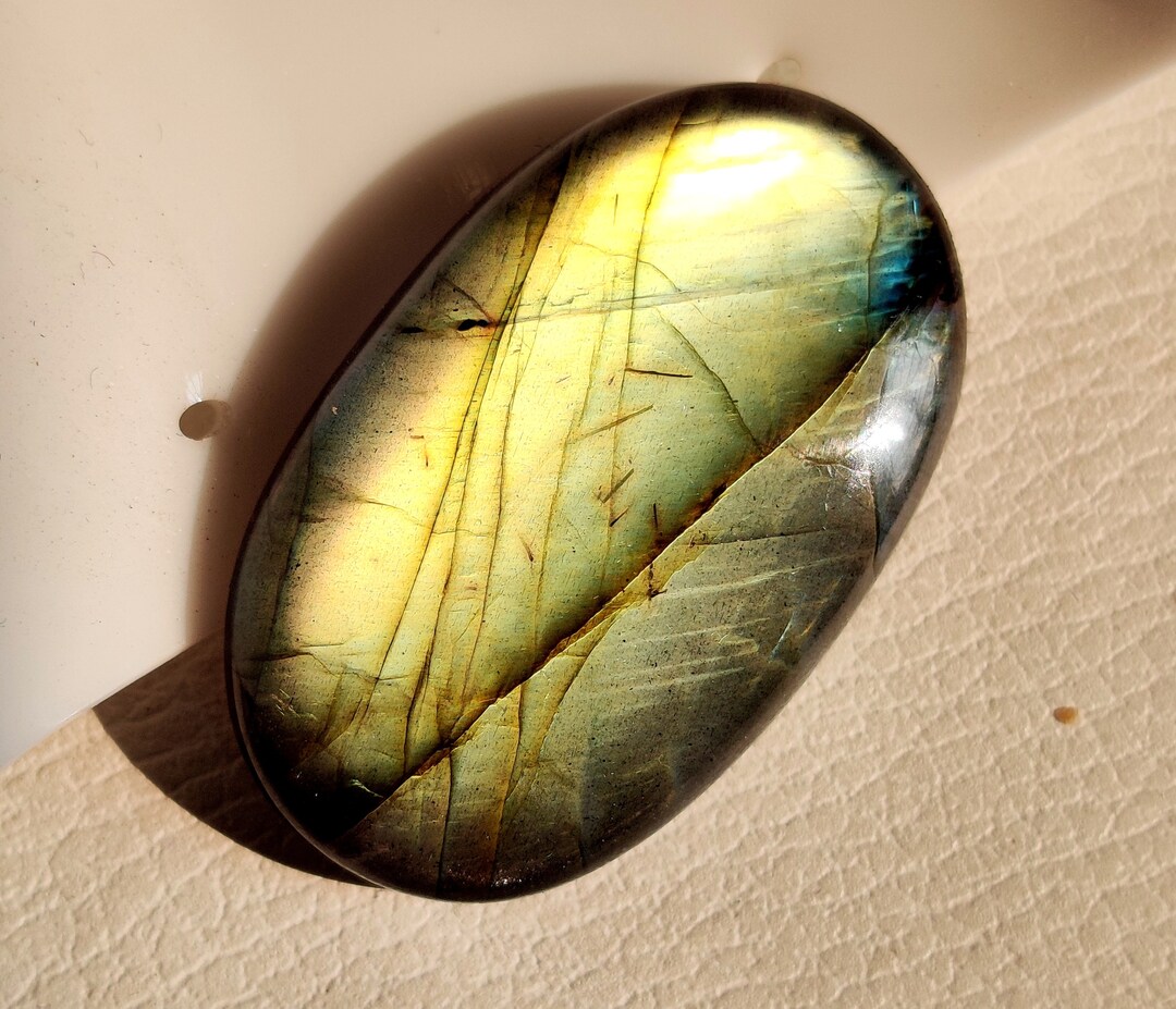 NATURAL LABRADORITE GEMSTONE 80ct Multi Fire Labradorite Oval Shape ...