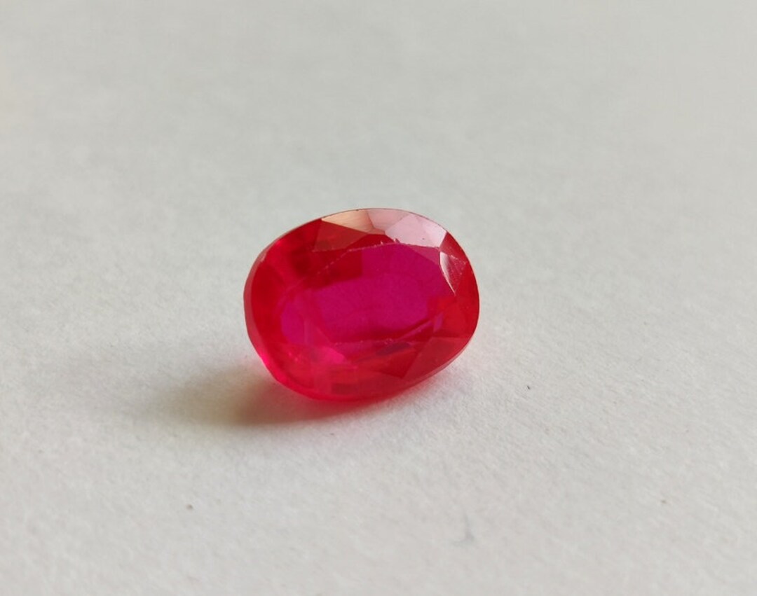 TOP QUALITY RED Ruby Imitation Gemstone 7.ct Ruby Imitation Faceted ...