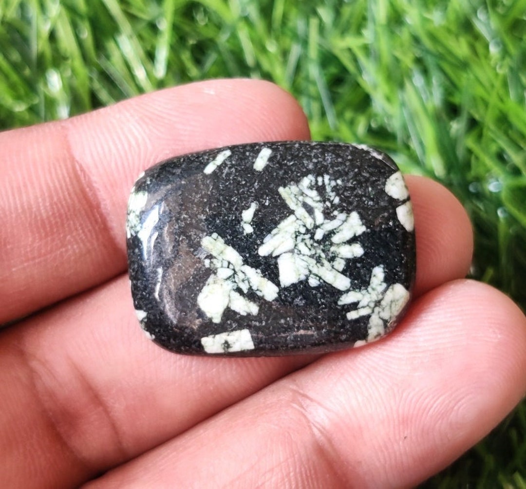 CHINESE WRITING JASPER Gemstone Rectangle 39ct Good Quality Chinese ...