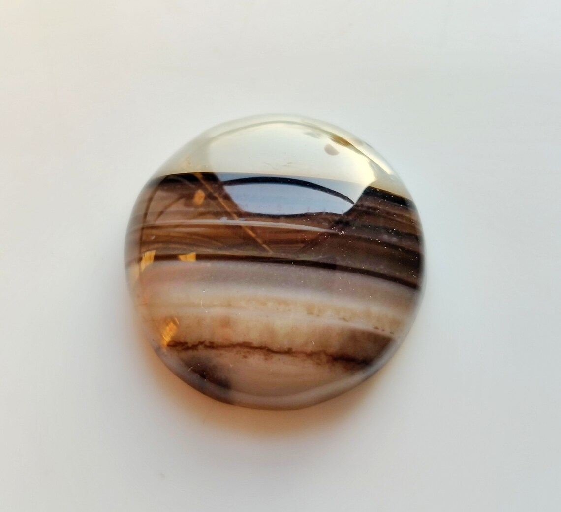 LOOSE GEMSTONE BANDED Agate Gemstone Round Shape 25Ct Good | Etsy