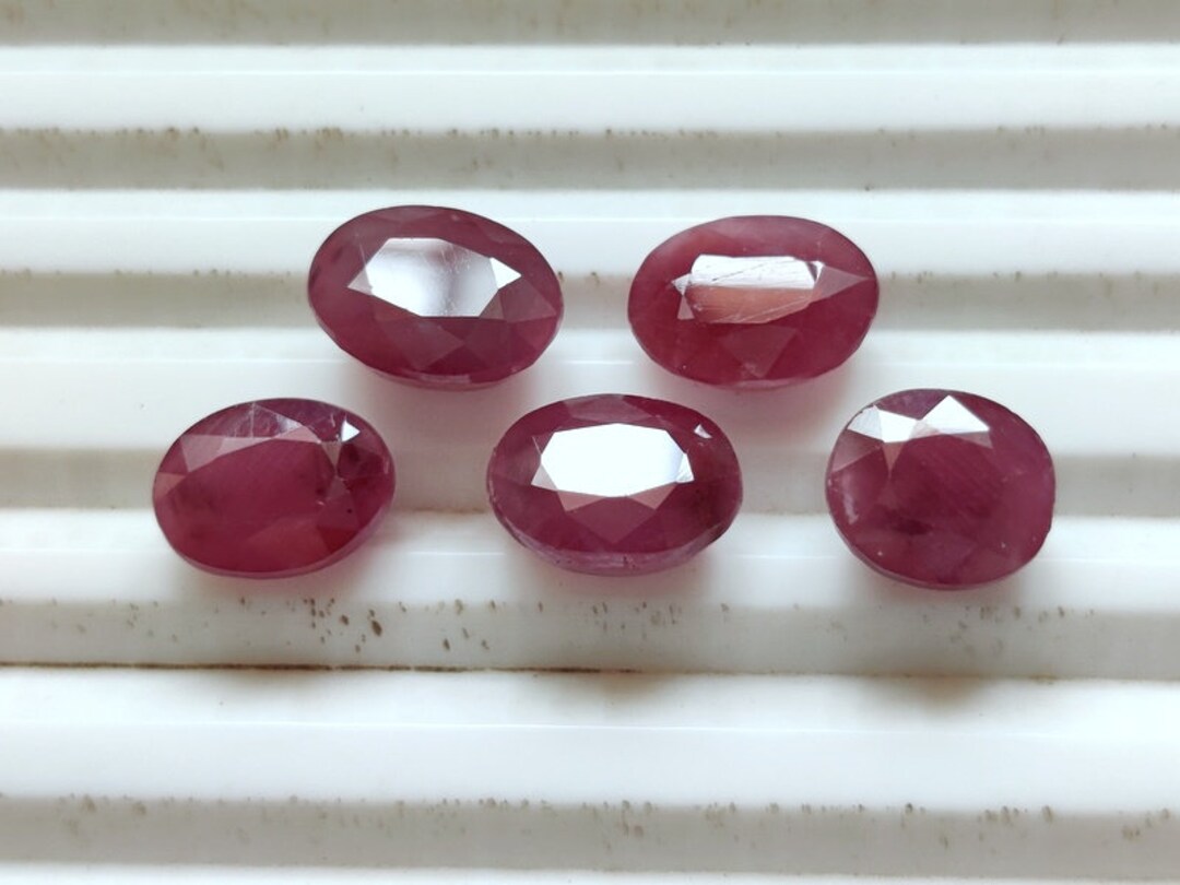 RED RUBY GEMSTONE 25.ct High Quality Red Ruby Faceted Gemstone Perfect ...