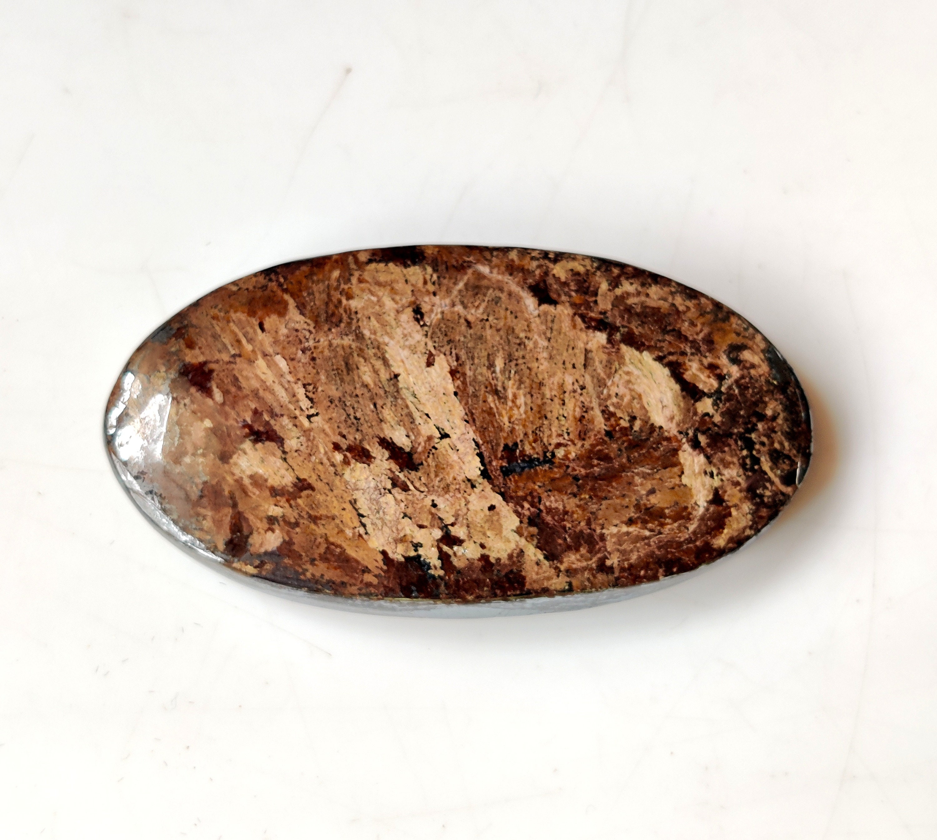 BROWN JADE GEMSTONE 119ct High Quality Natural Brown Jade Cabochon Oval ...