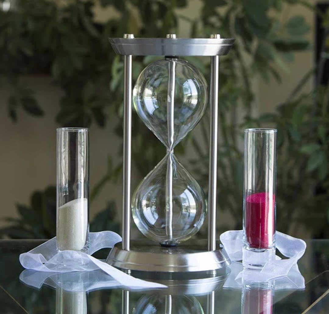 Empty Hourglass Bottle Glass Sandglass Vintage Style Gift Home Office ...