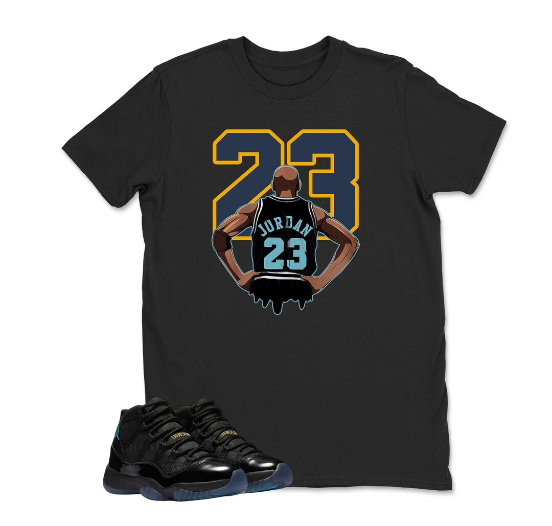 Number 23 Jordan 11 Gamma Matching Sneaker Tee Shirt, Jordan 11 Gama ...