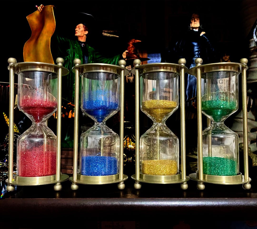 Empty Hourglass Bottle Container Metal Three Column Sandglass Creative ...