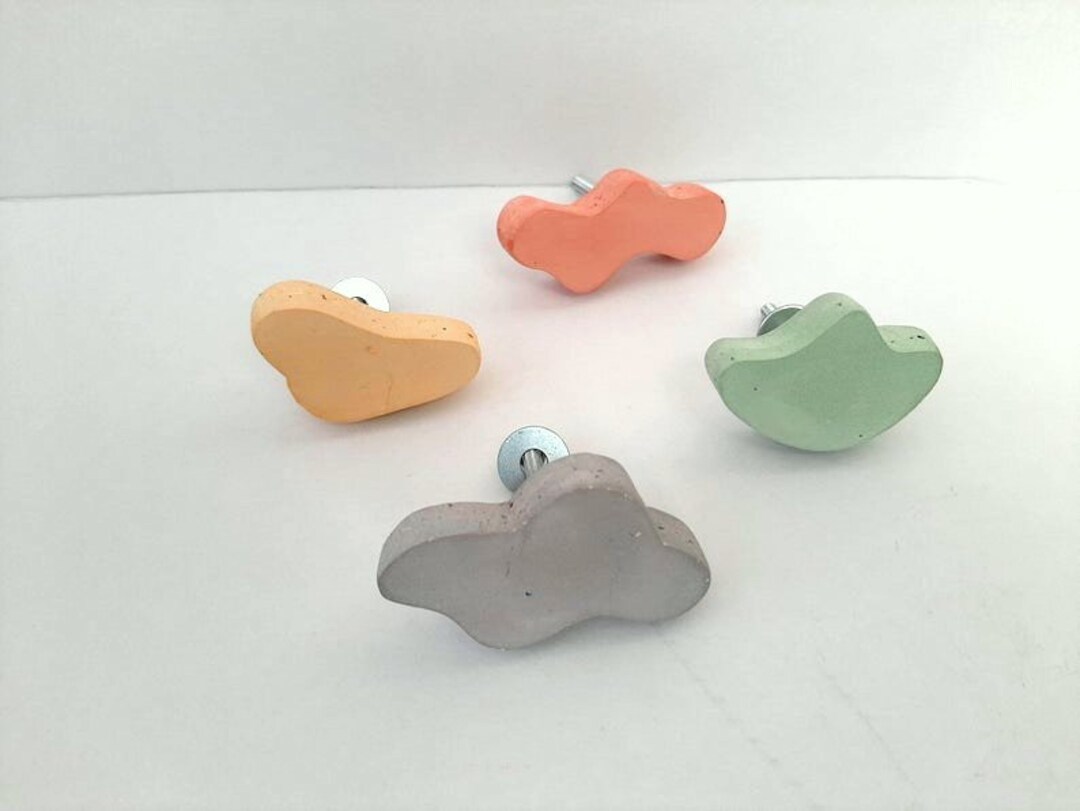 Organic Concrete Knob: Natural Pigment Drawer Pull - Etsy