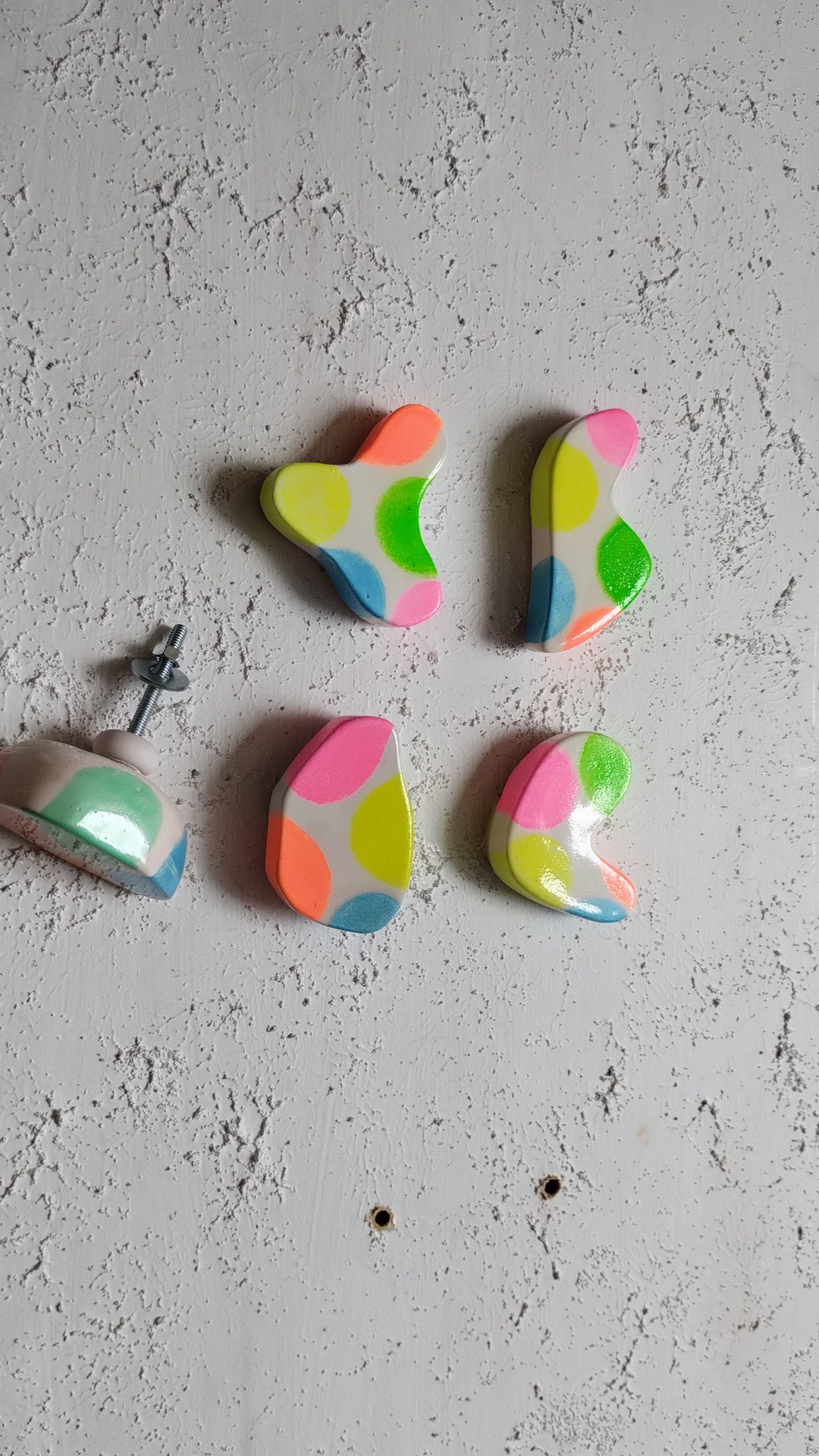 Neon Bubbles Knobs, Matisse Shapes, Organic Shape Knobs, Sale One Knob ...