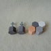 Hexagon Knobs, Set of 2, Concrete Knobs, Colored With Natural Pigments, Concrete Button Knob ...