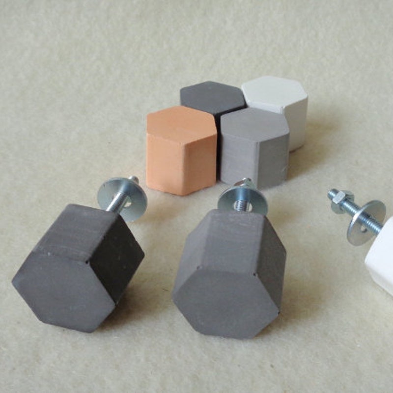 Concrete Knobs - Etsy