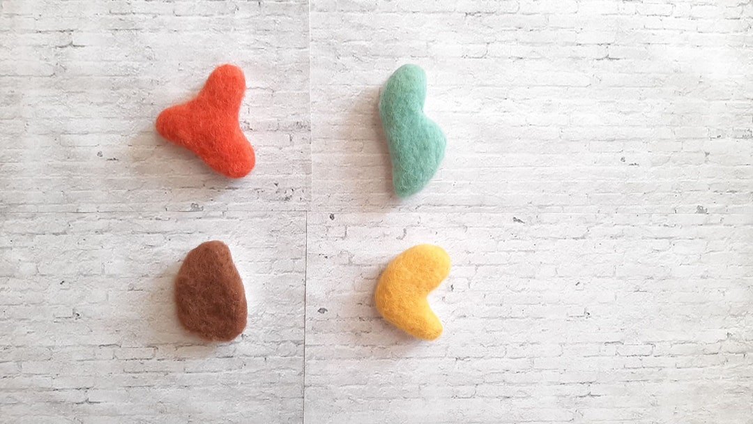 Merino Wool Art Knob, Abstract Cabinet Hardware, Concrete Base - Etsy