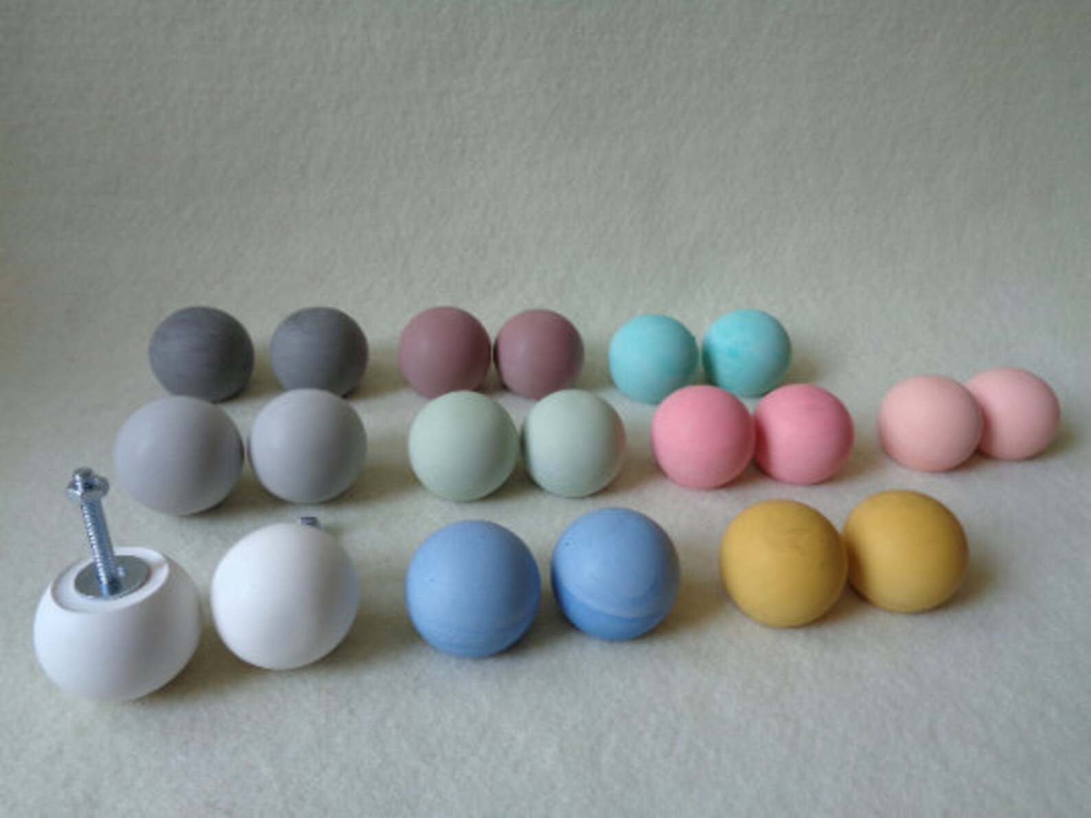 Ball Knobs Set of 2 Industrial Knobs Concrete Door Handle | Etsy