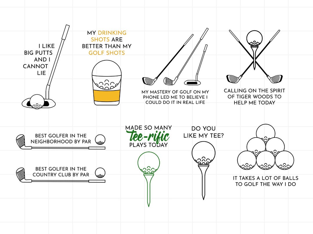 Golf Bundle Svg, Funny Golf Svg, Golf Club Svg, Golf Shirt Svg, Golf ...