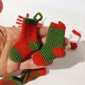 Crochet Christmas Sock, Mini Christmas Crochet Patterns, Christmas Tree ...