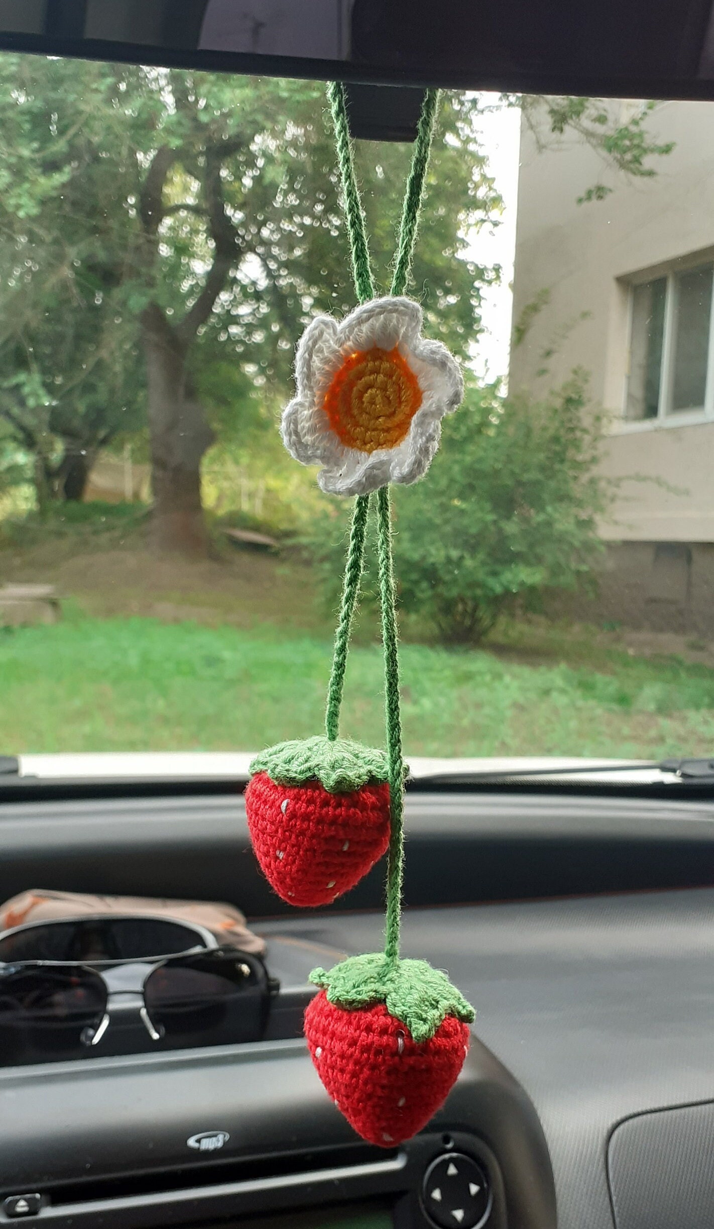 Car Hanging Ornament Car Accessory Crochet Ornament Car Rear View ...