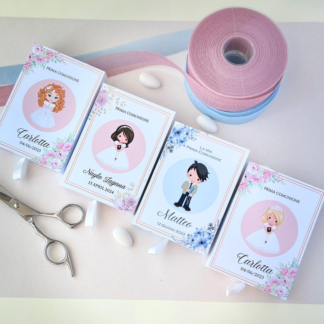 First Communion Box – 4 Personalized Girl/boy Graphics | Perfect for 10 ...