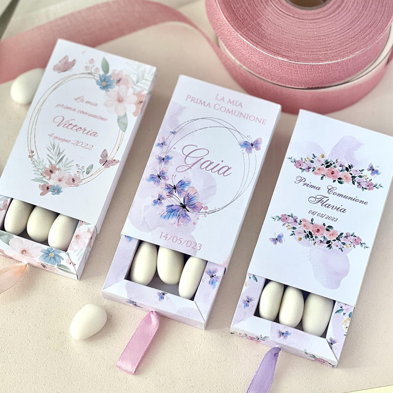 Scatoline comunione personalizzate confetti - Etsy Italia