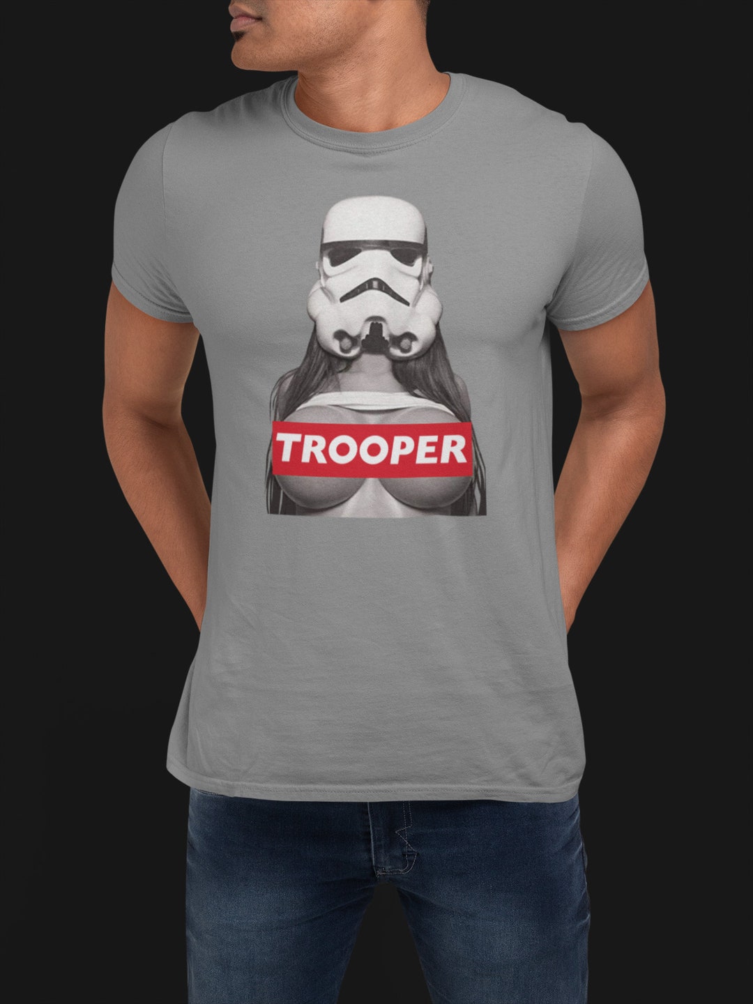 Boober Trooper, Storm Trooper Movie-inspired Crew Neck T-shirt. Ask for ...