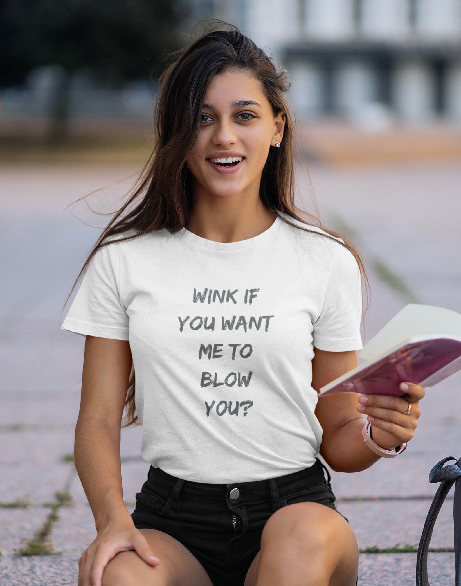 Wink If You Want Me to Blow You, Women T-shirt. Ask for Other Colours ...