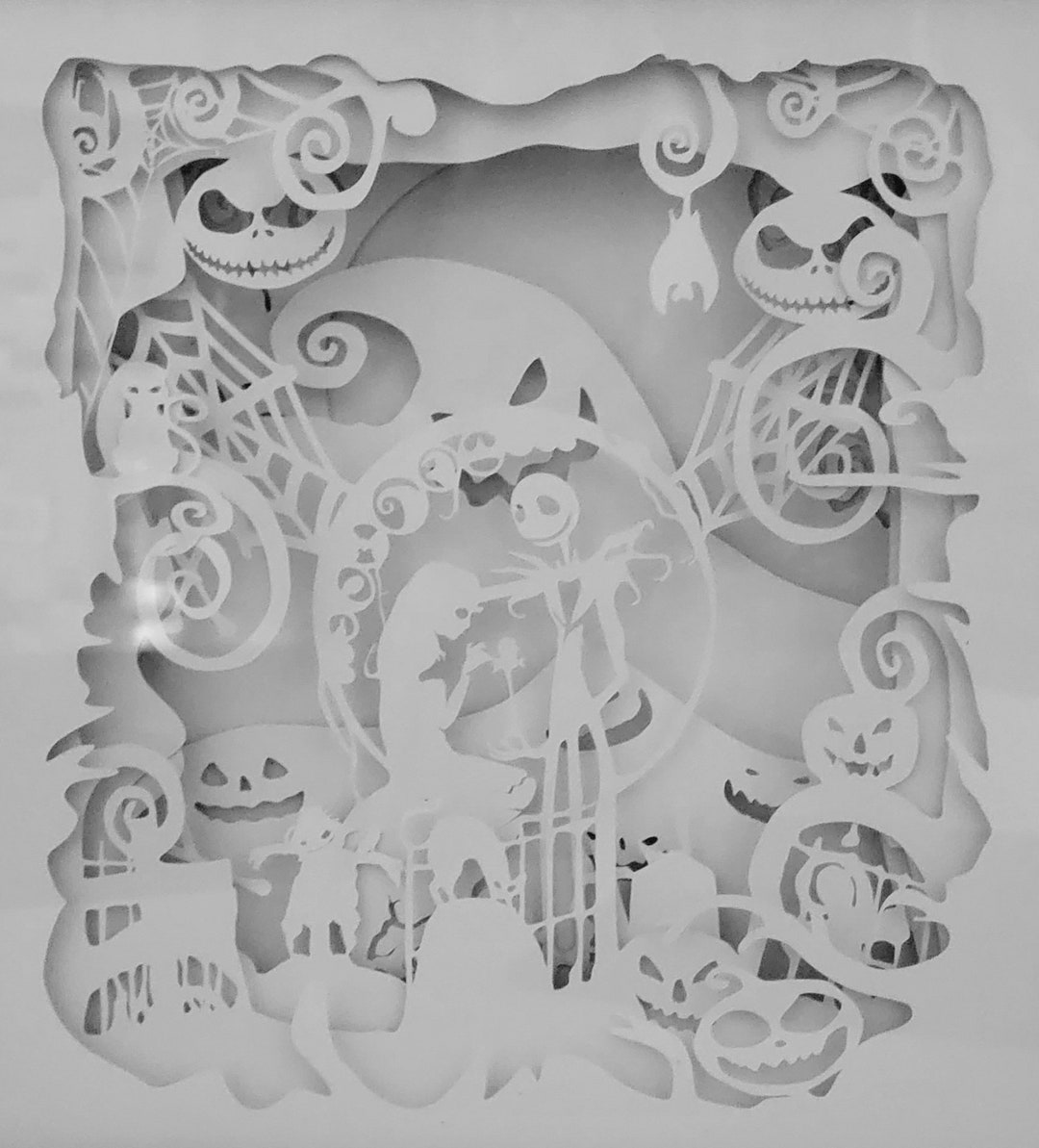Night Light-shadow Box-nightmare Before-christmas-jack Skellington ...