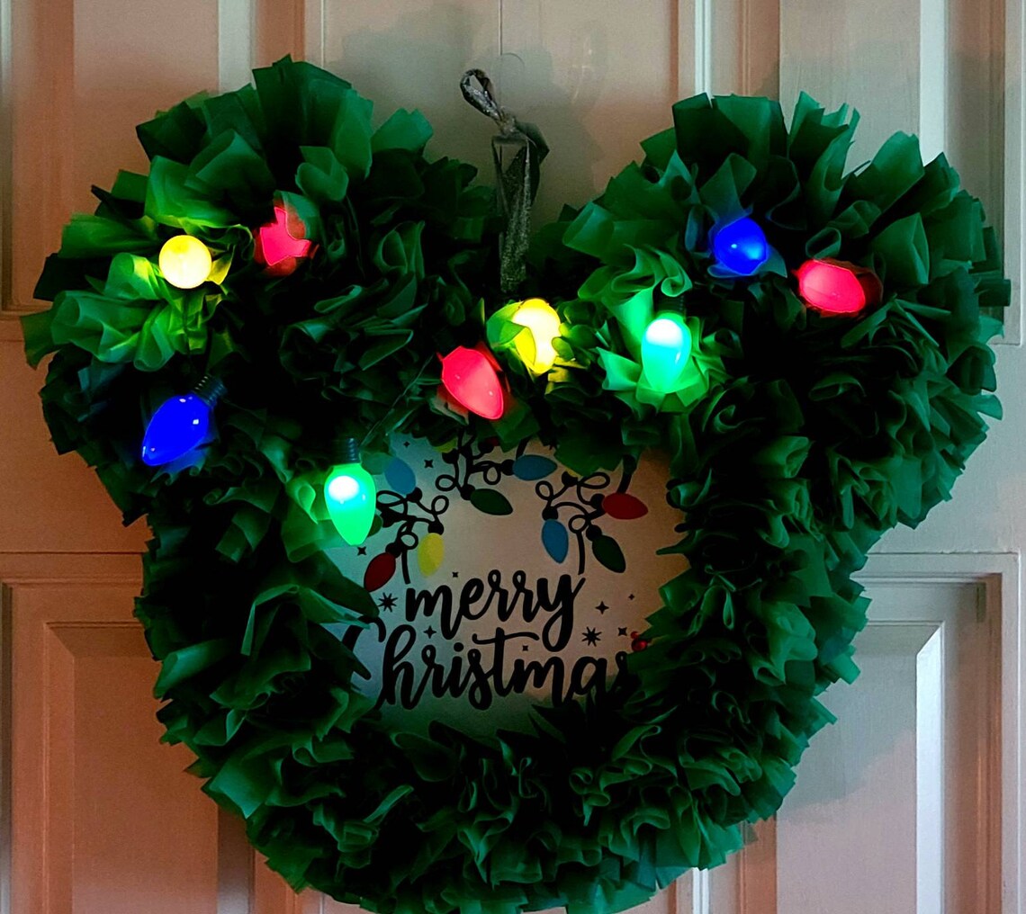 Christmas Wreath-mickey Wreath-wreath-mickey Mouse-christmas-disney ...