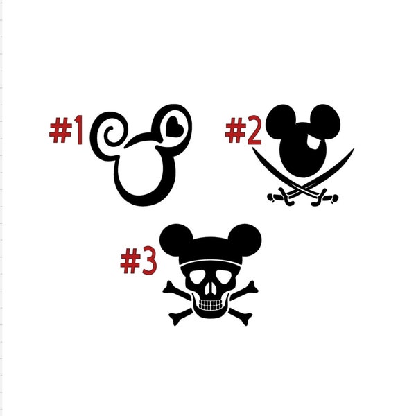 Mickey Mouse Pirate Sticker - Etsy