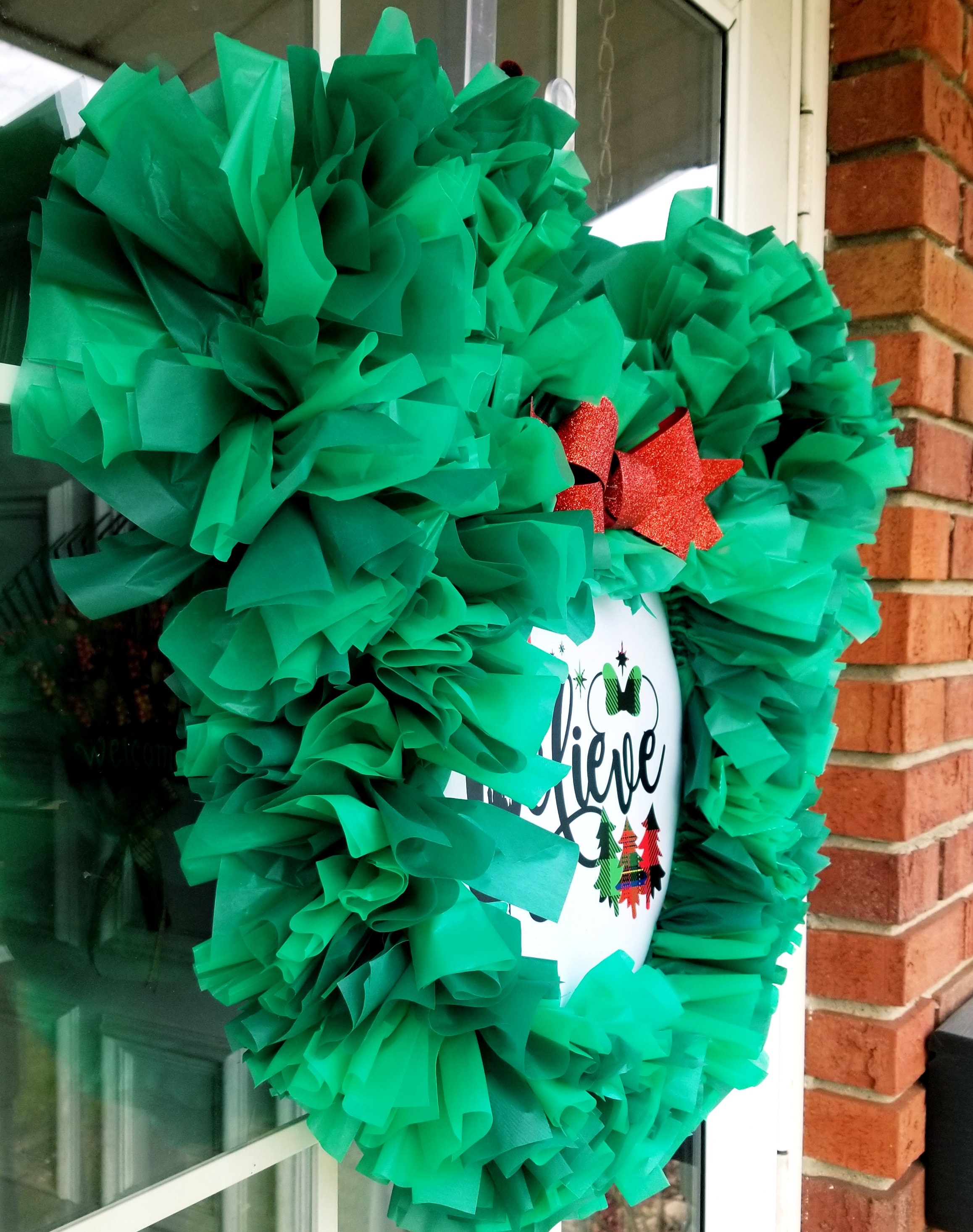 Christmas Wreath-disney Wreath-mickey Mouse-mickey Wreath-minnie Mouse ...
