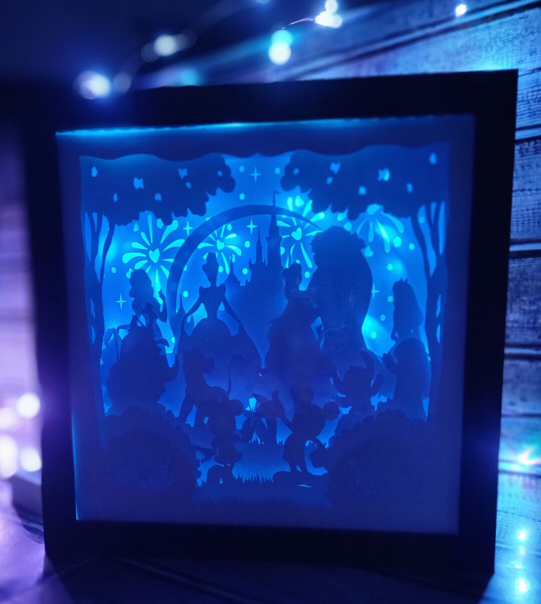 Shadow Box-disney Inspired-beast-ariel-lion King-castle-3d Art-3d ...