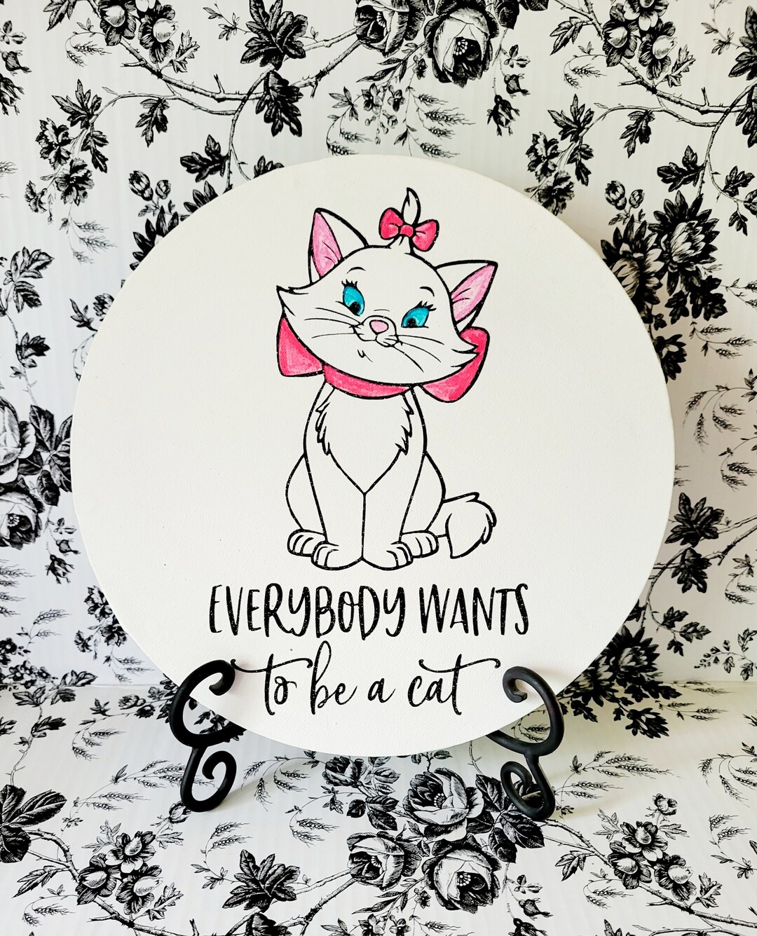 Marie Picture-canvas-art-water Color-disney Decor-aristocats-disney Cat ...