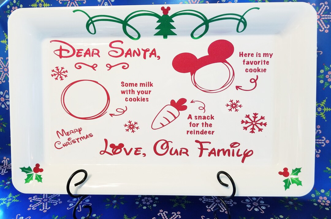 Cookie Tray-santa Platter-mickey Mouse-mickey Tray-mickey Platter ...