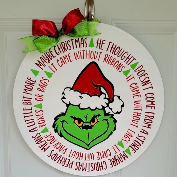 Wooden Grinch - Etsy
