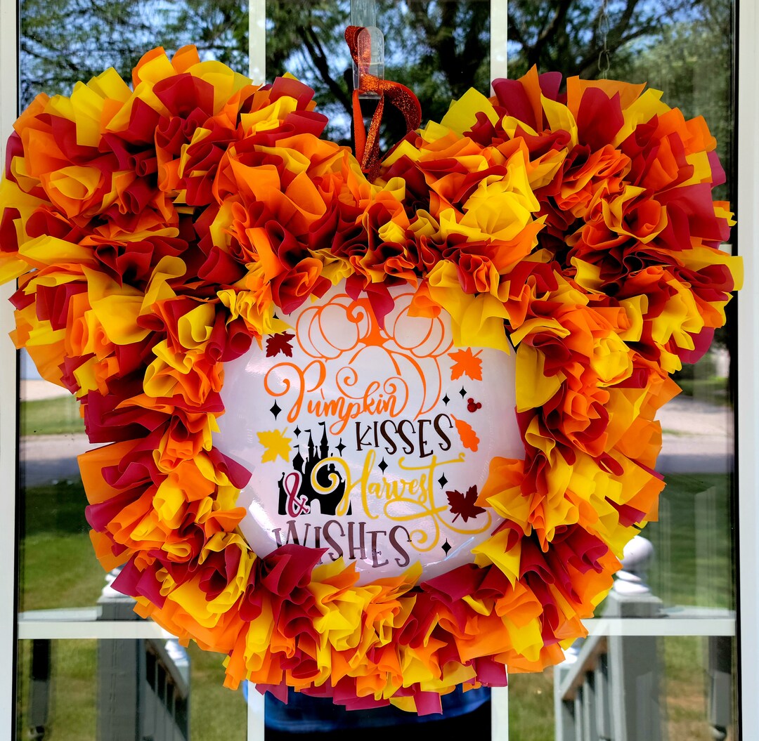Wreath Fall Mickey Wreath-mickey Mouse-disney Wreath-autumn-wreath-fall ...