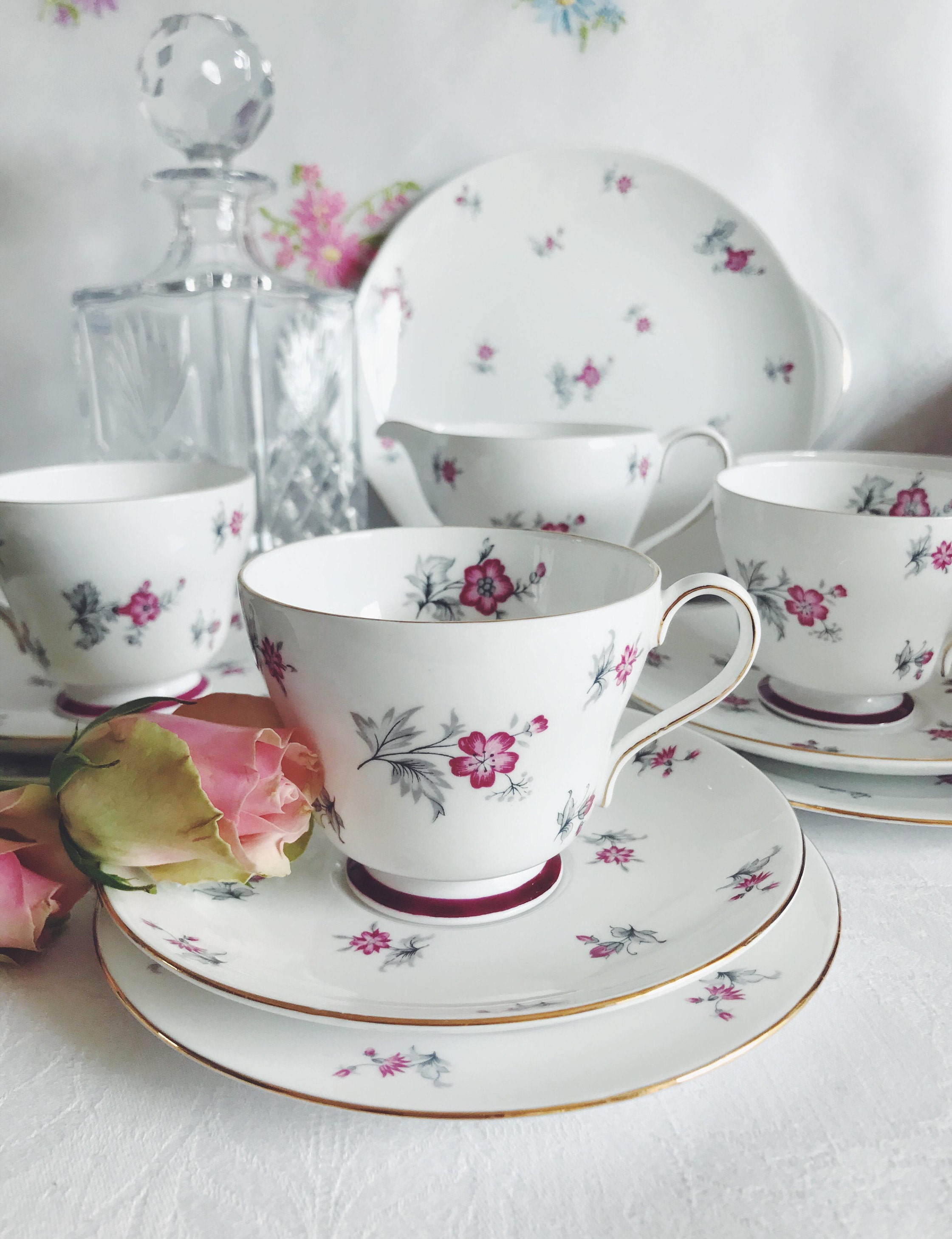 Kitchen & Dining Cup Saucer and Plate Shelly Fine Bone China -plain ...
